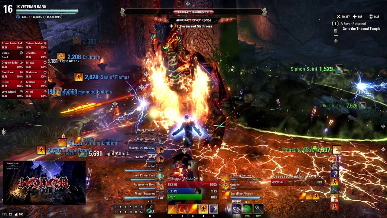 ESO DK Magicka DD || Possessed Mantikora 28.4k DPS - YouTube