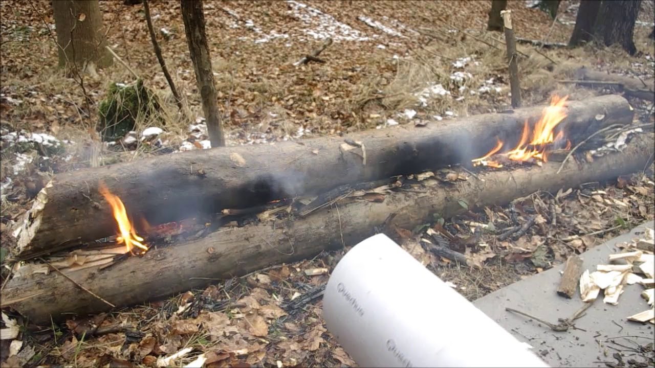 How to light syberian long log fire - ENG SUBTITLES - Bushcraft and ...