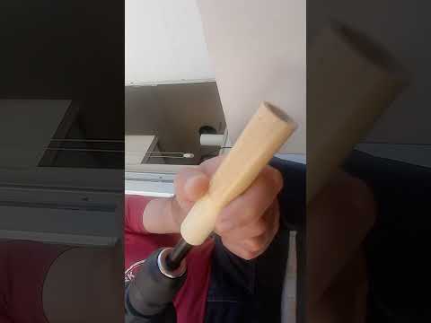 mey kamışı içinin aparat ve matkap ile temizlenmesi kamışın inceltilmesi