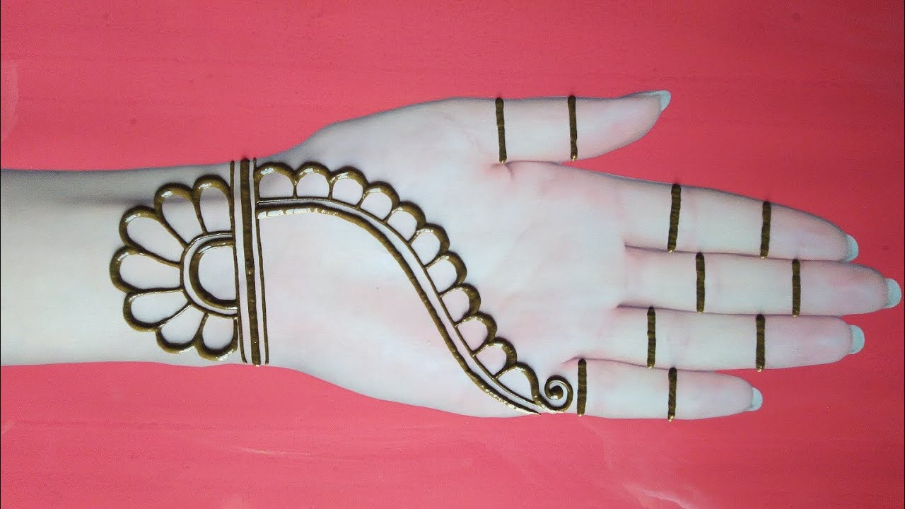 Easy simple mehndi Trick! simple Bharva mehndi design ll full hand ...