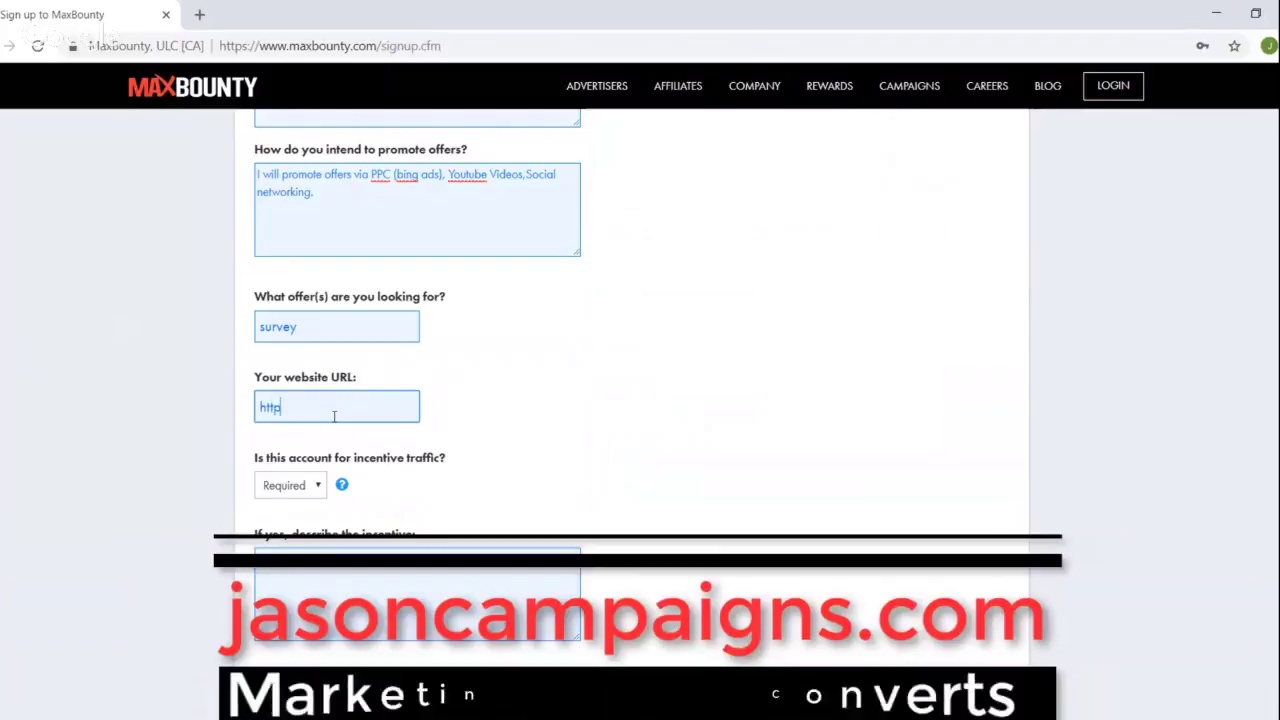 how to get approved in maxbounty sign up - YouTube