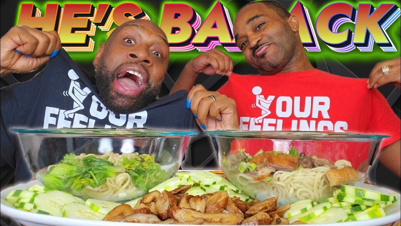 HE'S BAAACK | DUCK & SEAFOOD RAMEN MUCKBANG | HUBBY EDITION - YouTube