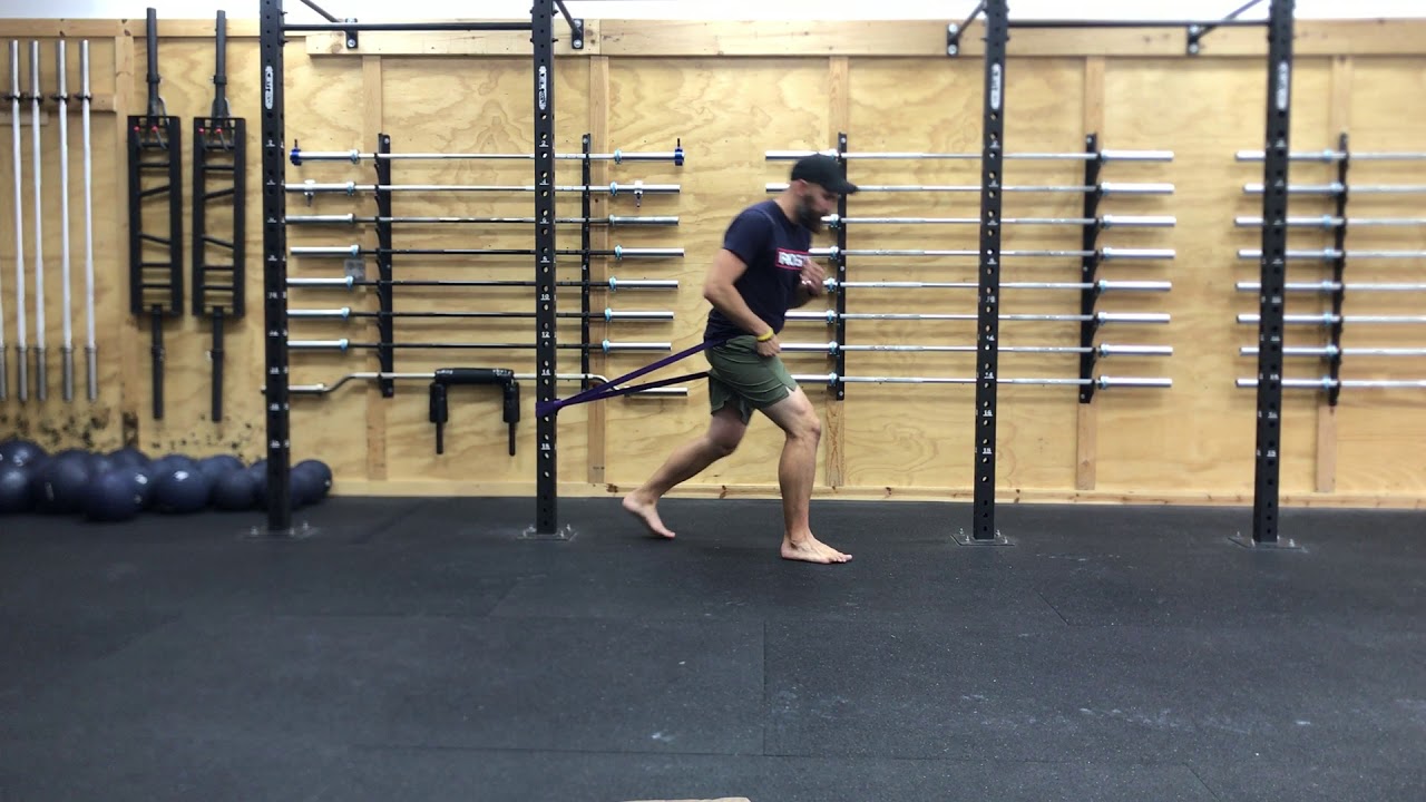 Banded Hip Stretch - YouTube