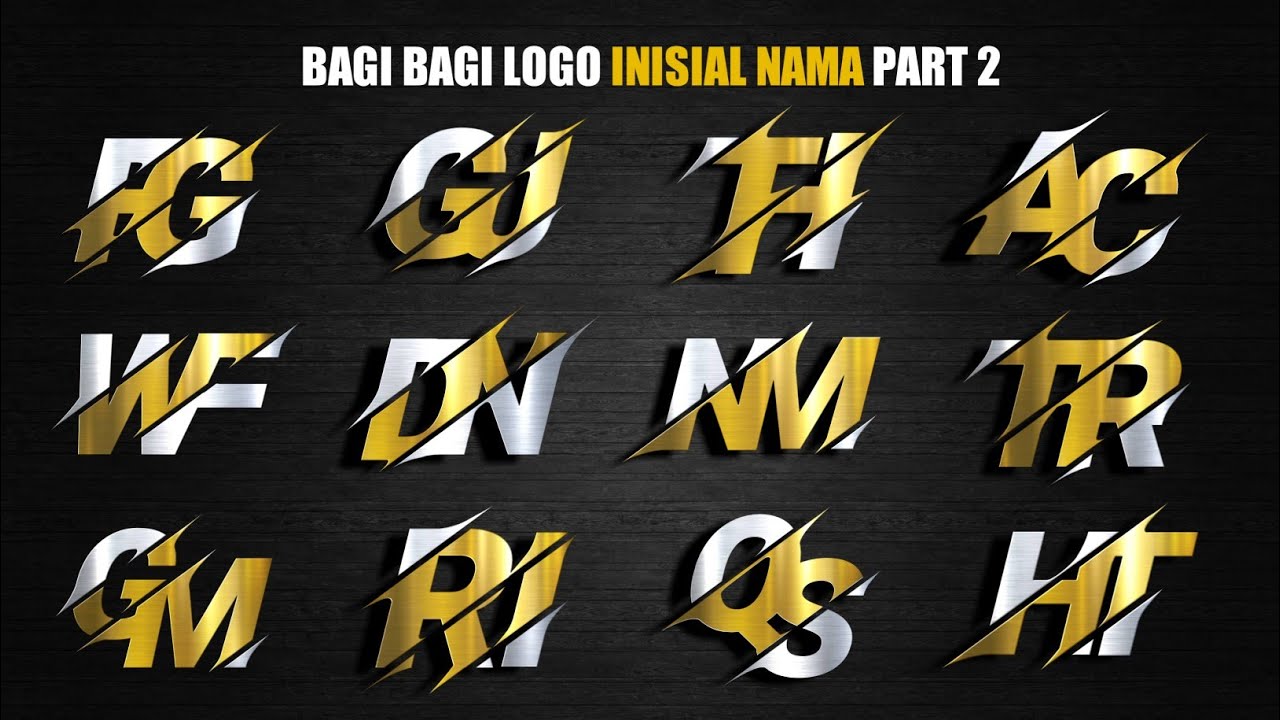 Bagi-bagi logo inisial nama part 2 - YouTube