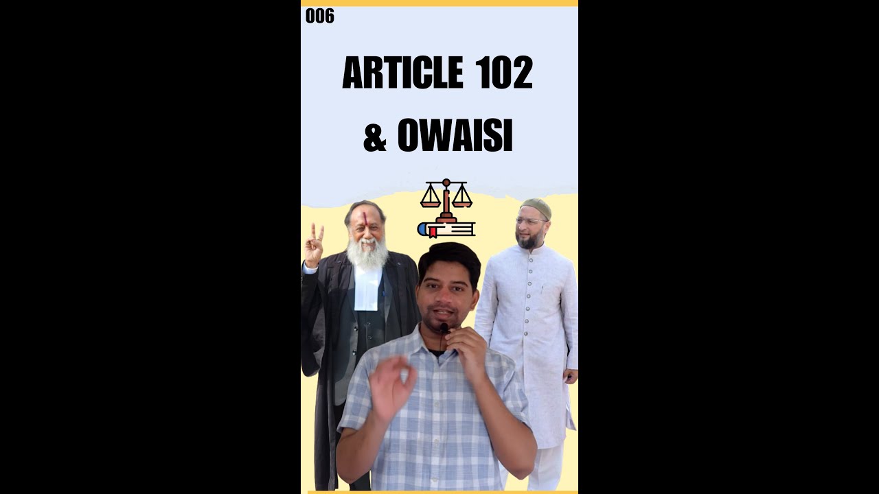 Article 102 | Disqualification of a Member of Parliament - YouTube