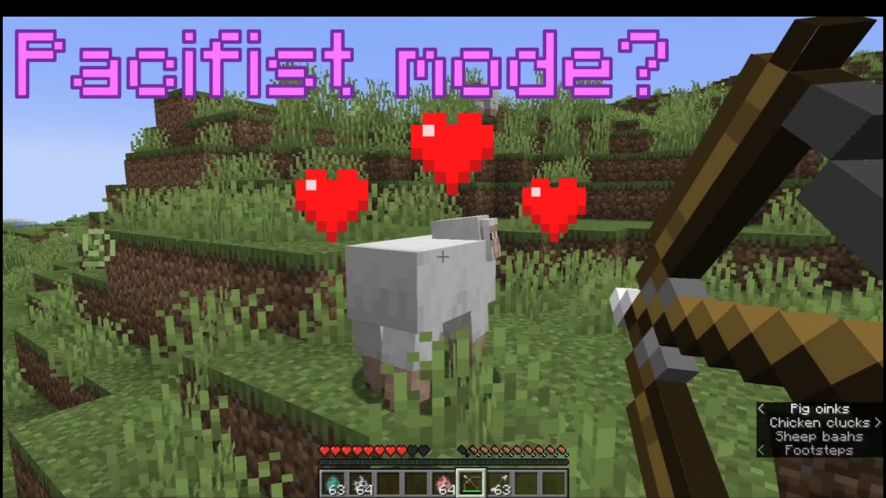 Minecraft: Pacifist Mode - YouTube