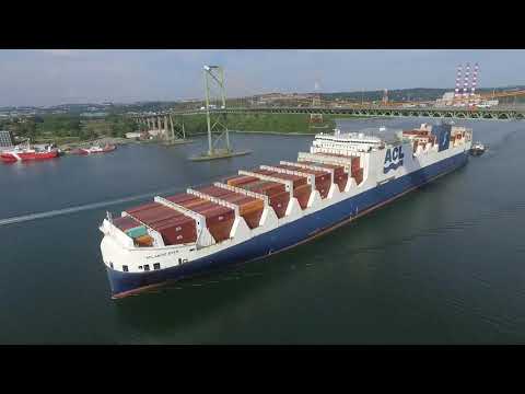 Awesome View! Atlantic Container Line ATLANTIC STAR under MacKay Bridge ...