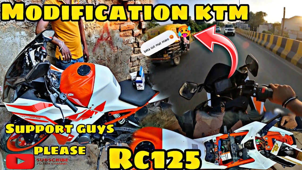 Ktm rc125 Modification🔥||2023||Ktm rc125 install phone holder and ...
