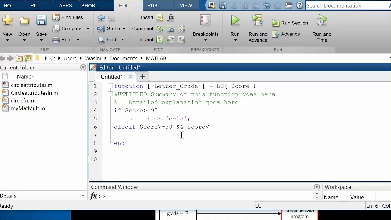Matlab7 Ifelse Youtube
