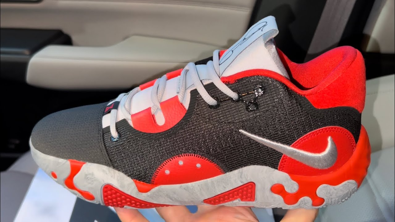 Nike PG 6 Bred Black Red Basketball Shoes - YouTube