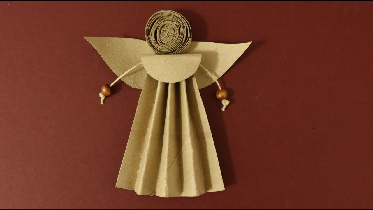 Craft angel with toilet paper roll - YouTube