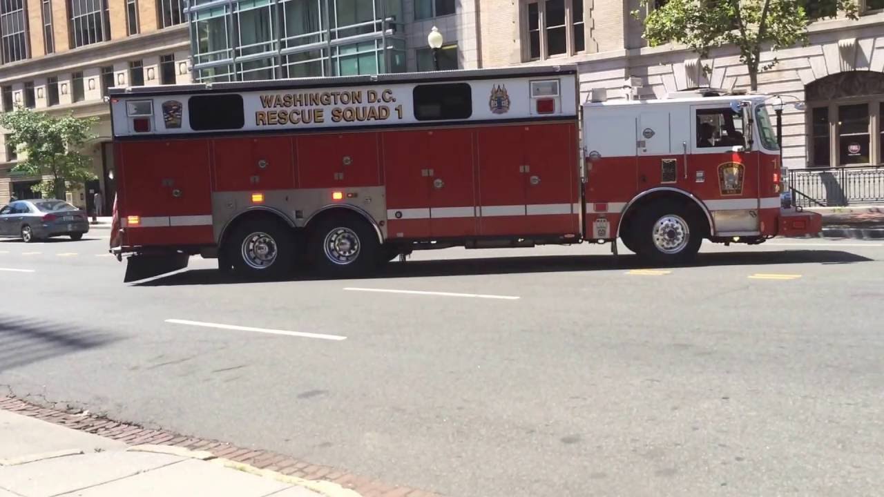 DCFD/DCFEMS Rescue Squad 1 Returning To Quarters - YouTube