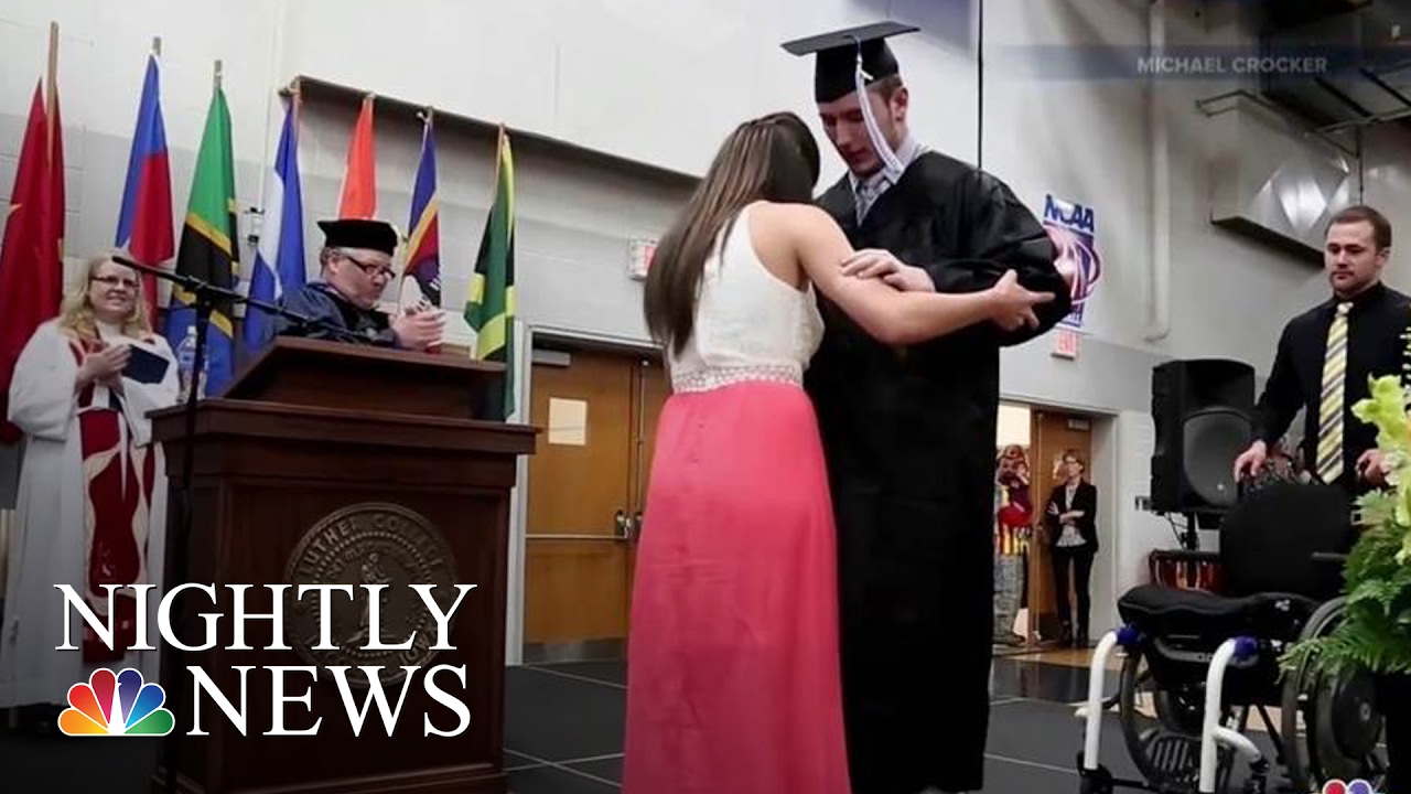 Paralyzed Student Walks Across Stage At Graduation | NBC Nightly News ...