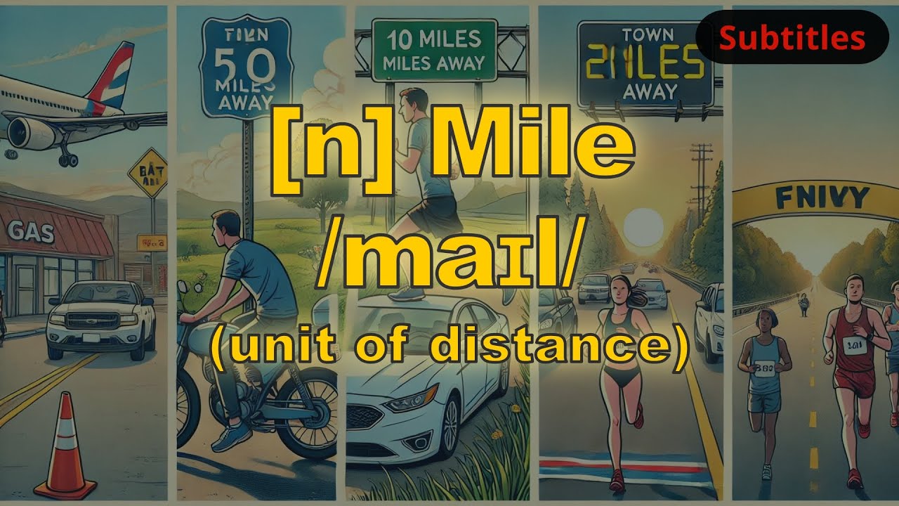[n] Mile meaning (unit of distance) with 5 examples - YouTube