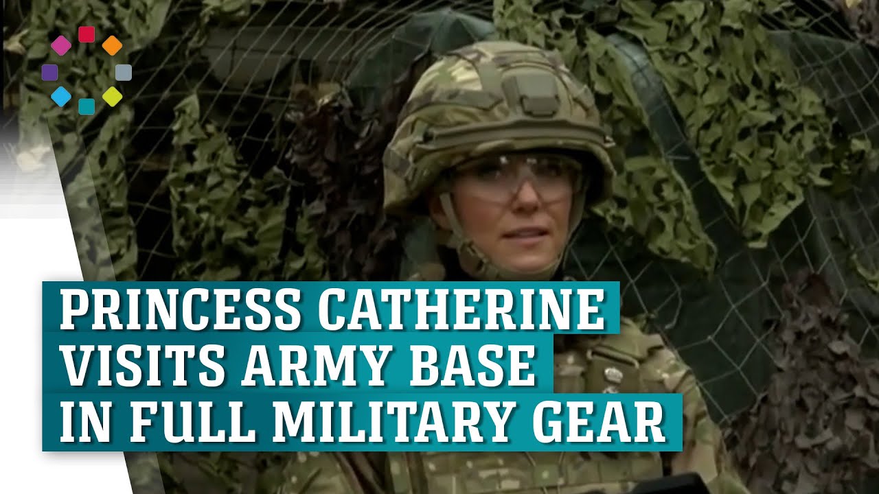 Princess Catherine visits Army base in full military gear - YouTube