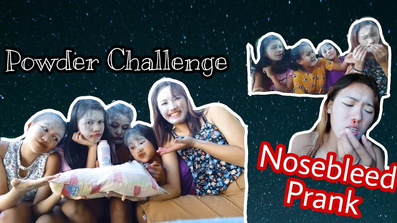 POWDER CHALLENGE/ NOSEBLEED PRANK(laptrip to😅) - YouTube