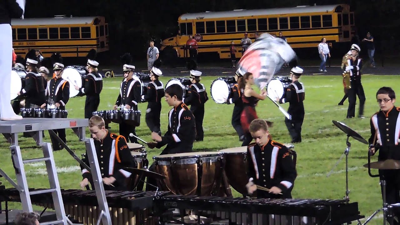 Clio High School Mustang Marching band September 2015 - YouTube