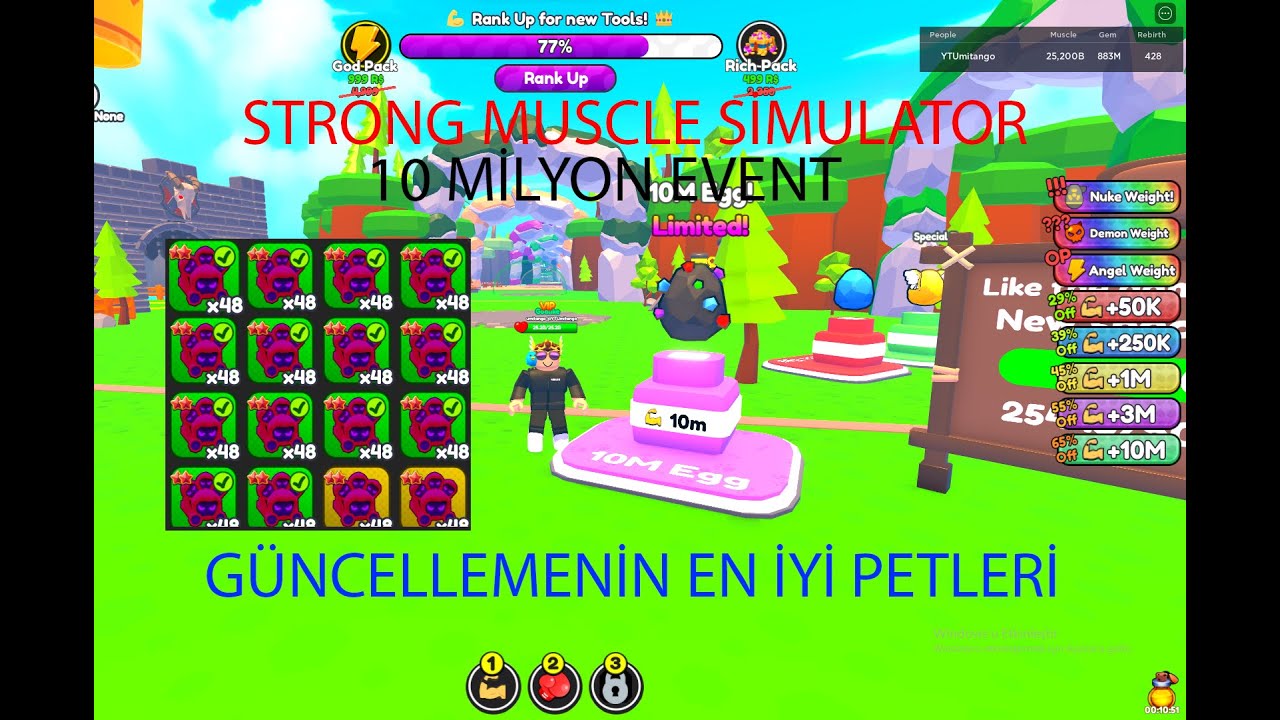 FARUK TPC NİN YENİ OYUNU STRONG MUSCLE SİMULATOR YENİ GÜNCELLEMENİN EN ...