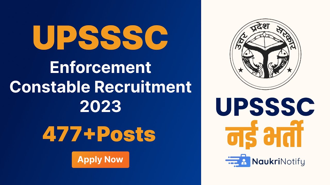 UPSSSC Enforcement Constable Recruitment 2023 #upsssc #constable # ...