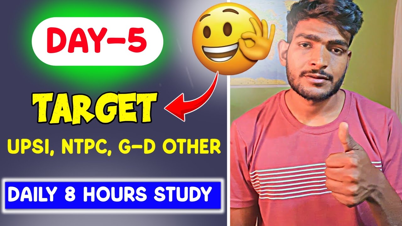 DAY-5 Target Series 🔥 || Daily 8 Hours Study Plan - YouTube