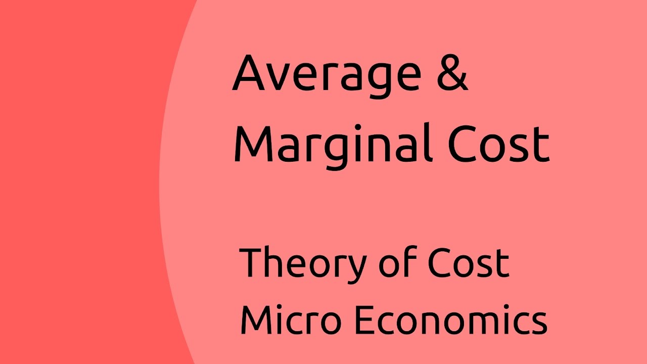 Average & Marginal Cost | Theory of Cost | CA CPT | CS & CMA Foundation ...