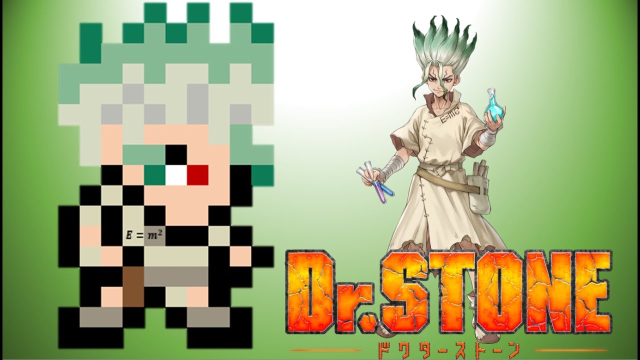 Senku Ishigami | Dr. Stone | Pixel Art Friki | Fácil - YouTube