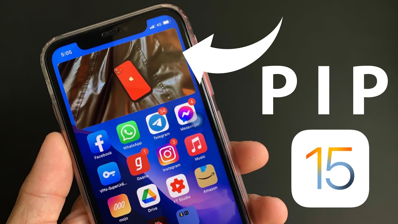iOS 15 -How to use PIP mode on any iPhone | Picture in picture mode on ...