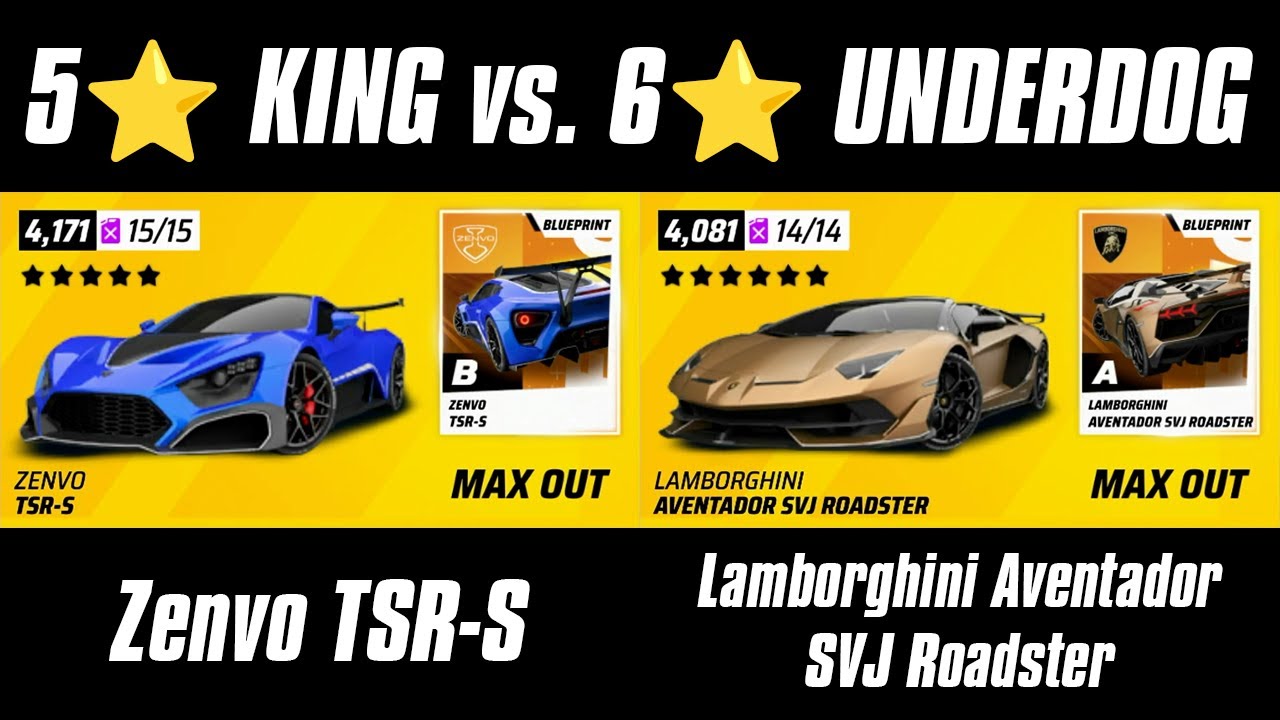 The STRONGEST 5⭐ Car vs. the WEAKEST 6⭐ Car! | Asphalt Legends - YouTube