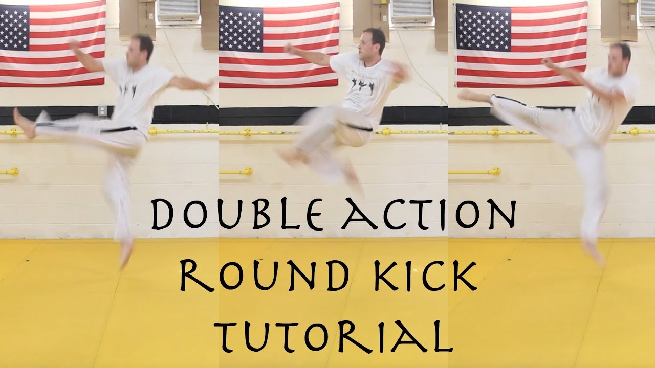 TAEKWON-DO DOUBLE ACTION ROUND KICK TUTORIAL - YouTube
