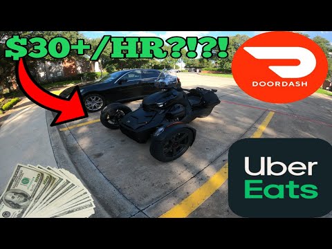 DoorDash and Uber Eats INSANE Money on a Can-Am Ryker?!?! The best Investment for food delivery?