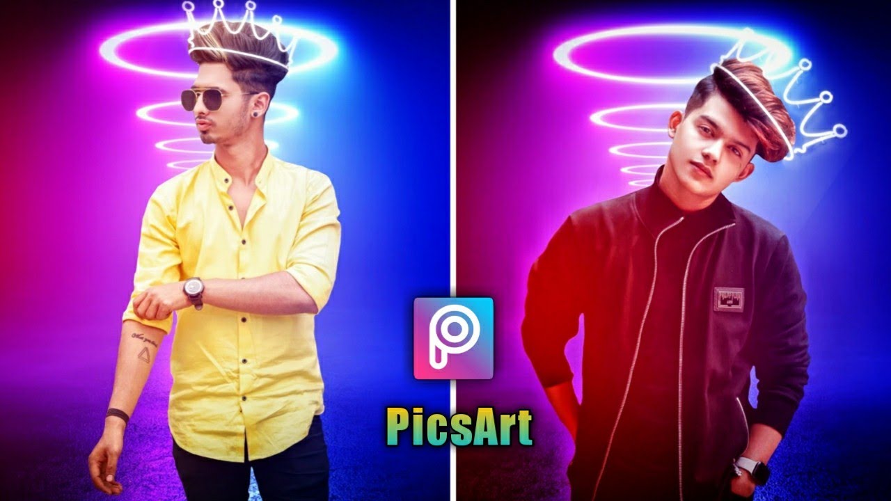 Creative Photo Editing | Red And Blue Color Editing In PicsArt | Dual ...