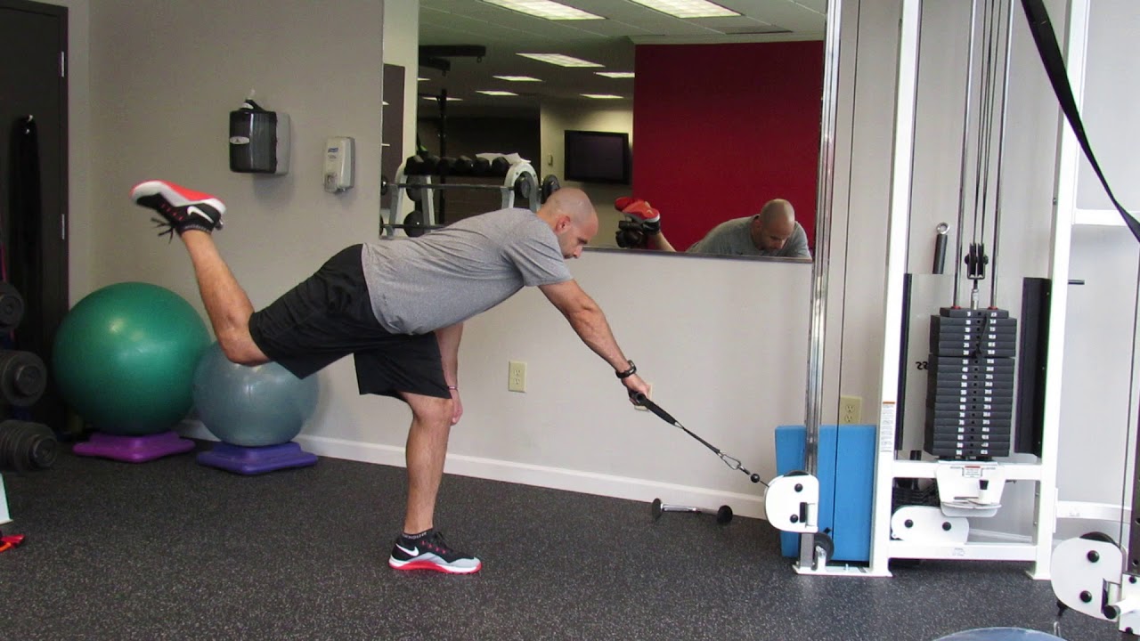 Cable Single Leg RDL - YouTube