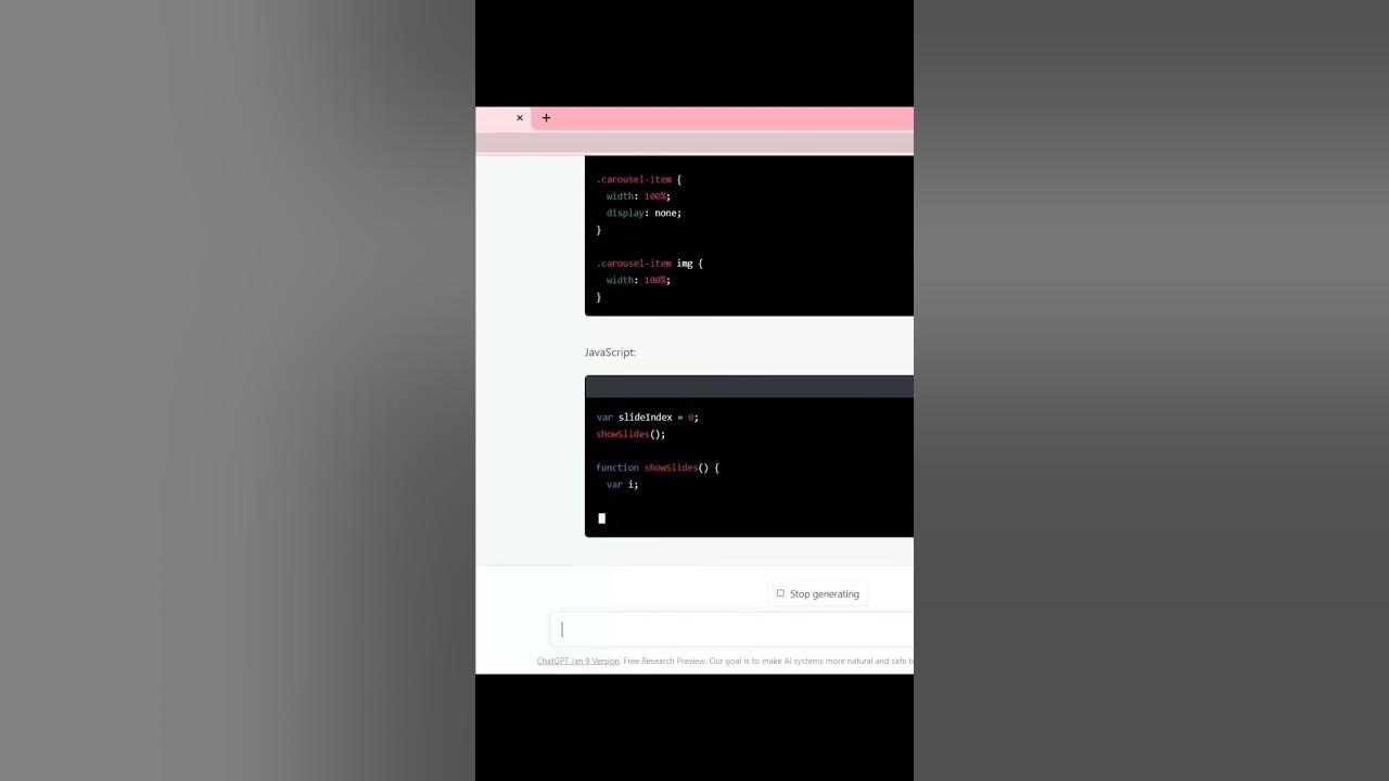 Write Carousel code in html, css and js using ChatGpt #shorts - YouTube