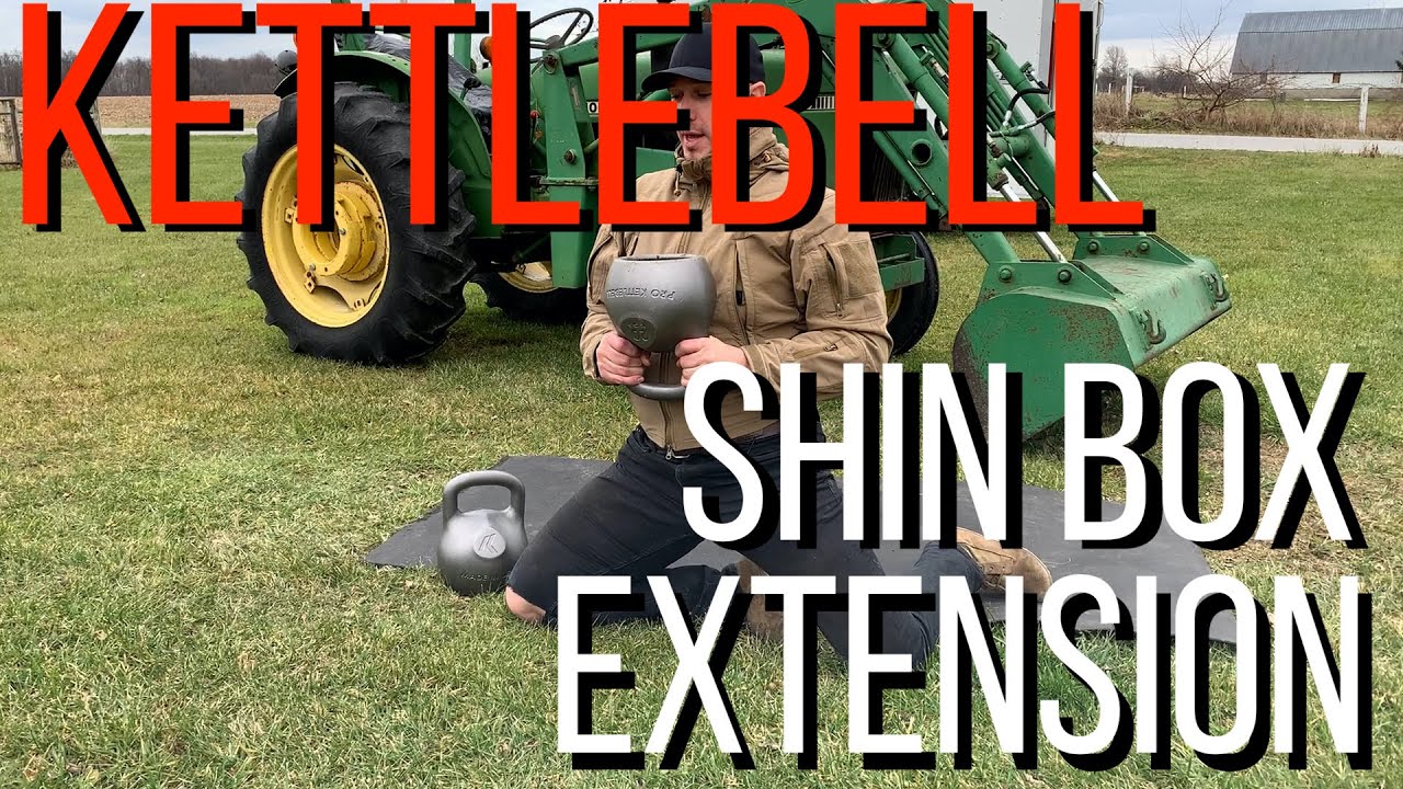 Kettlebell bottoms up shin box hip extension - YouTube