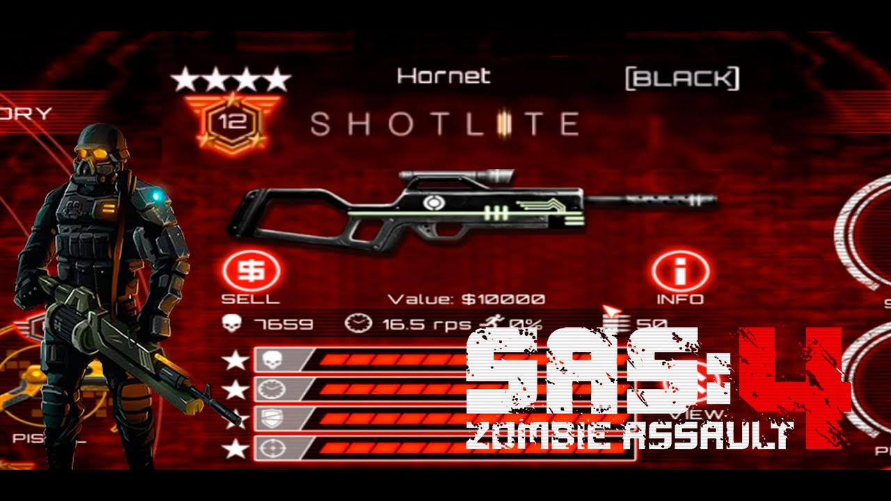SAS:4 DEMOSTRACION HORNET [BLACK] 50% FULL MAXIMIZADA, 12/4 SAS ZOMBIE ...