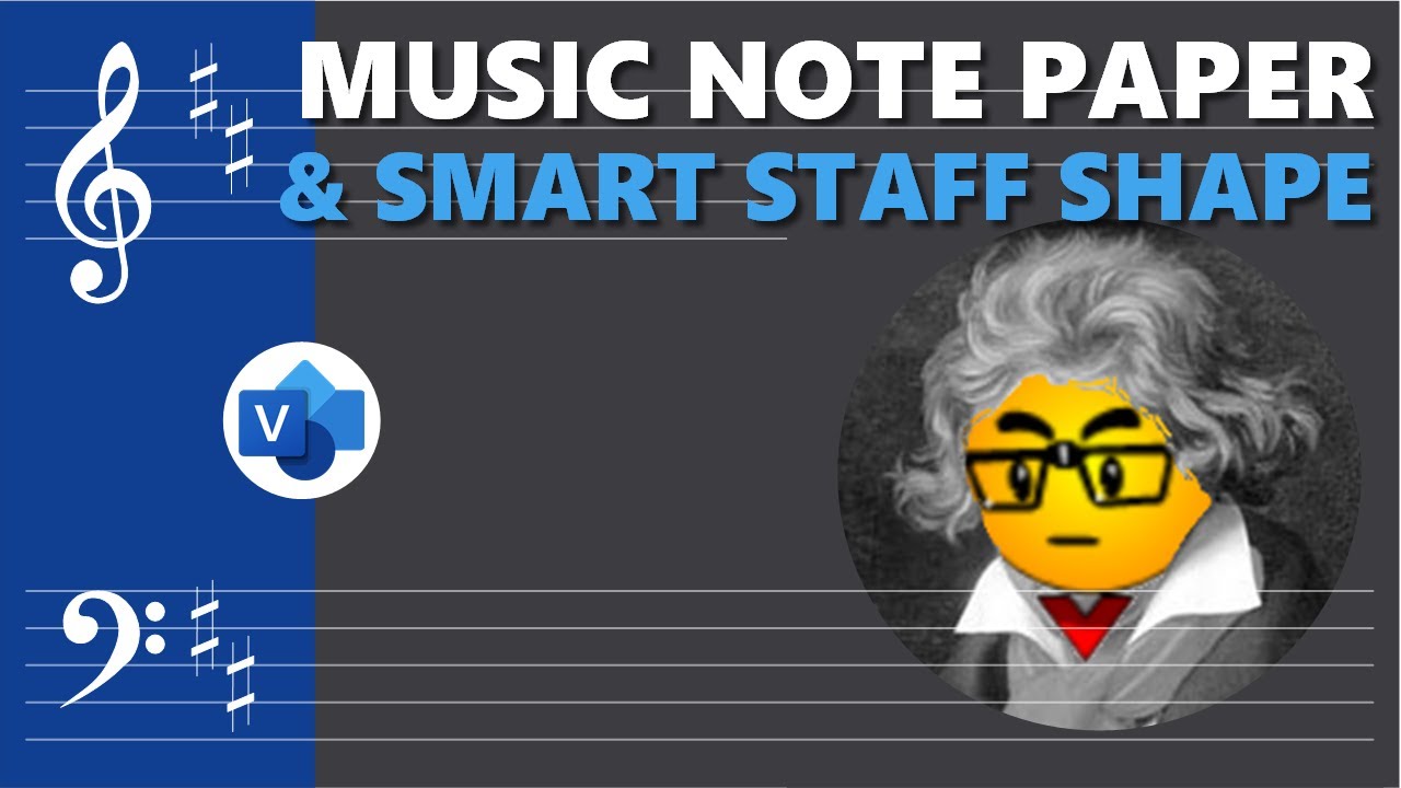 Visio Music Note Paper & Smart Staff Shape - YouTube