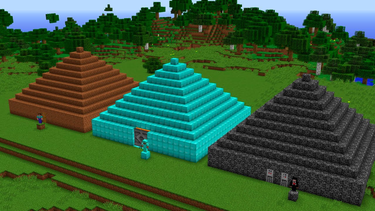 Noob Pro va Haker piramida qurishdi 🤯 | | MInecraft #minecraft #respect ...