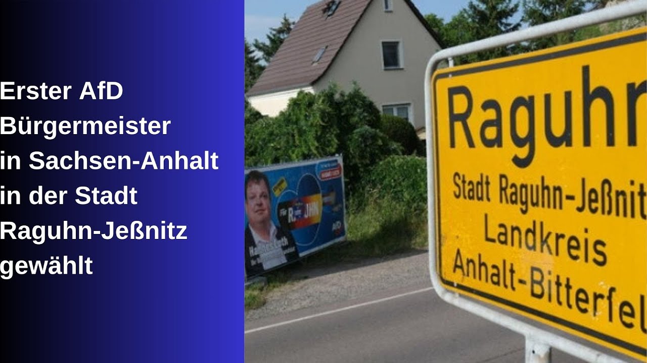 AfD Bürgermeister , Herr Hannes Loth, in Raguhn Jeßnitz gewählt - YouTube