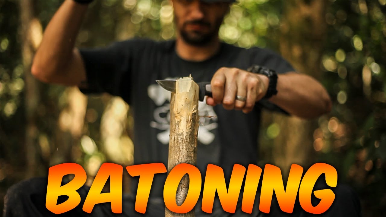 Batoning- Como processar madeira com sua Faca / Morakniv Robust - YouTube