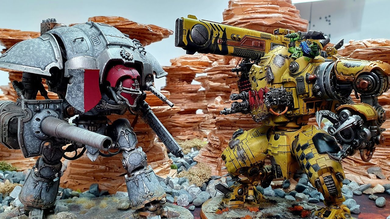 Imperial Knighst vs Big n Stompy Orks, Warhammer 40k battle report ...