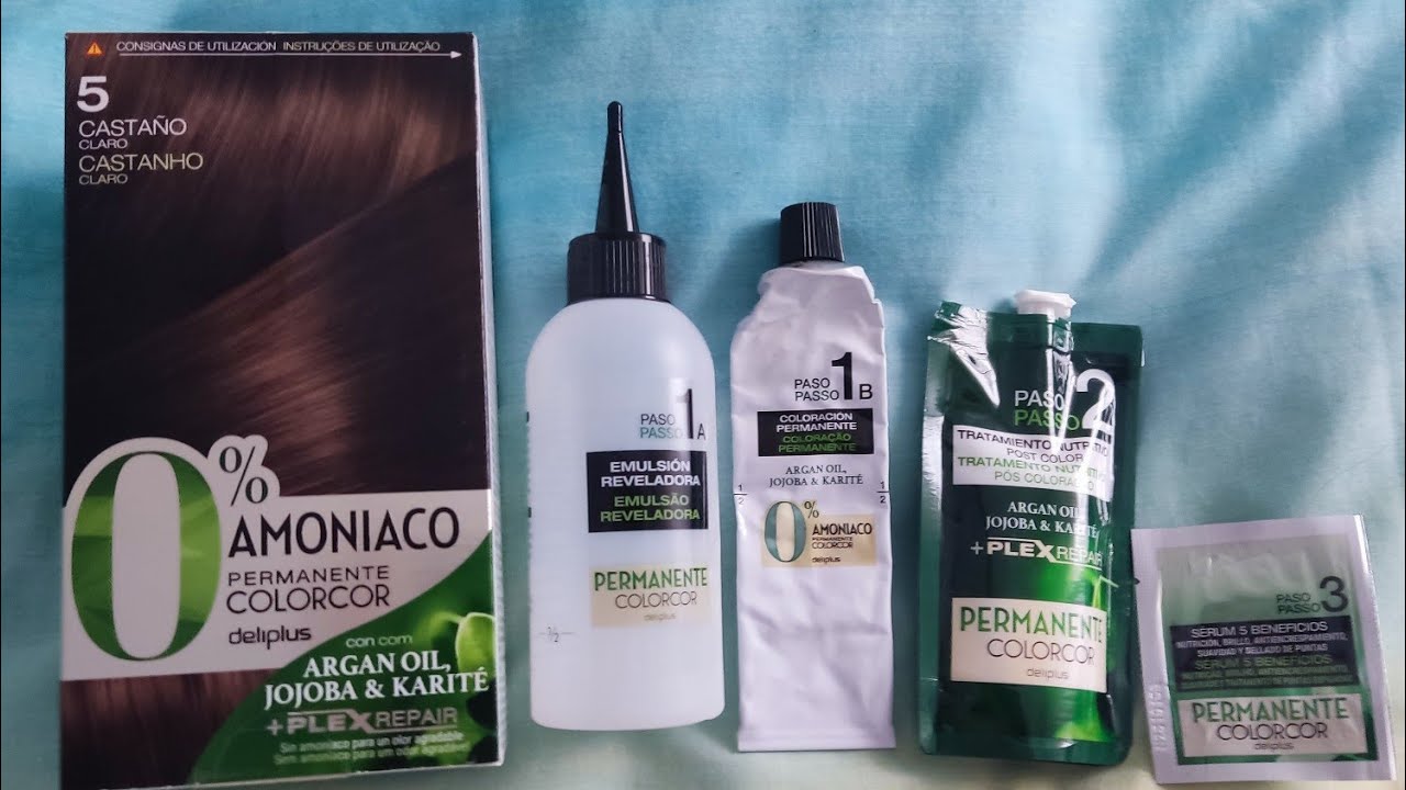 Tinte sin amoniaco de Mercadona🥰número 5 castaño claro💜Mira el antes y ...