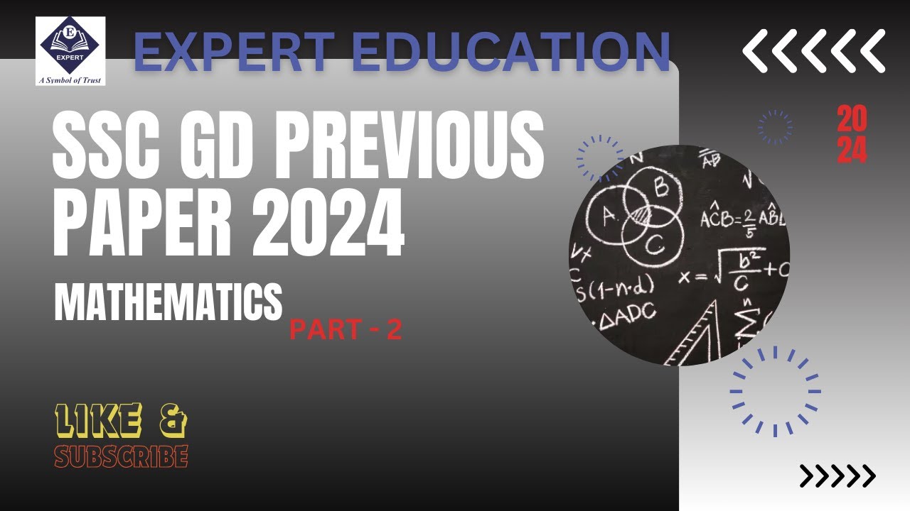 SSC GD PREVIOUS YEAR PAPER 2024 | MATHEMATICS | PART-2 - YouTube