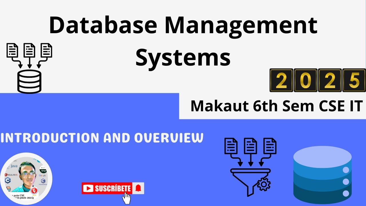 Database Management Systems Introduction ️makaut Cse It 6th Sem Makaut Dbms Data Science Ai