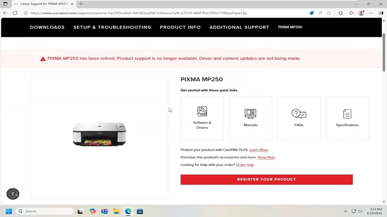 How To Install and Setup Canon PIXMA MP250 [Guide] - YouTube