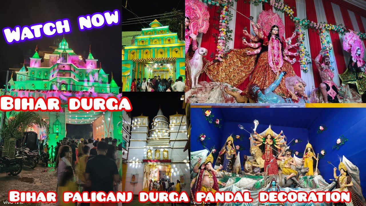 Bihar paliganj durga pandal and pooja volg#bhojpuri #song #durgamaa # ...