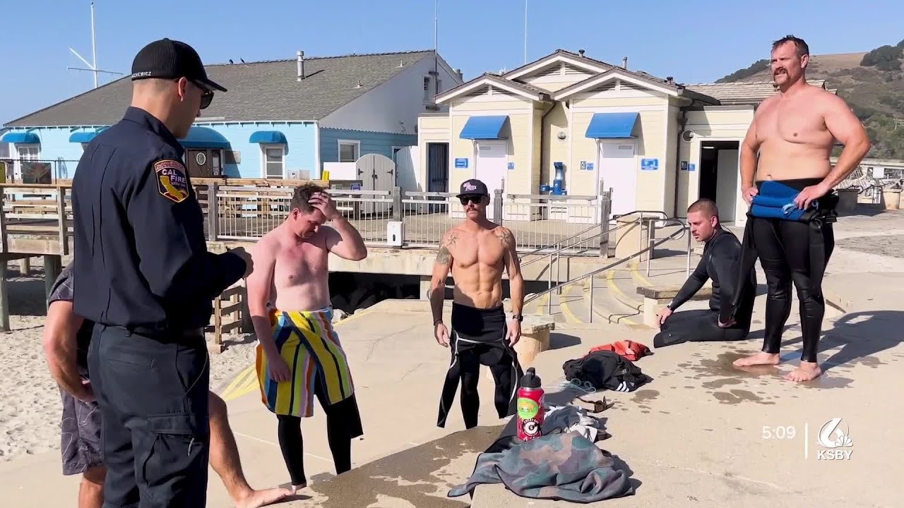 CAL FIRE SLO firefighters learn surf rescue skills - YouTube