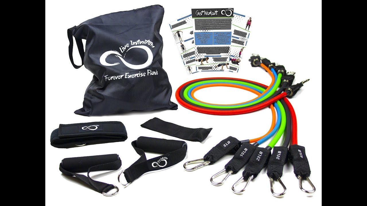 Set Of Workout Resistance Bands By Live Infinitely - YouTube