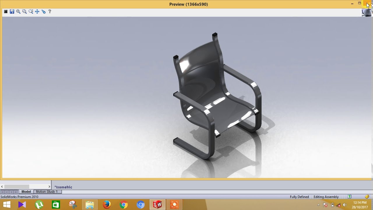 solidworks tutorials | chair assembly - YouTube