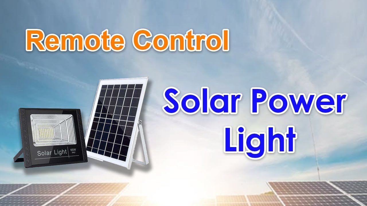 Solar Power Light With Remote Control (Day / Night Sensor) - YouTube