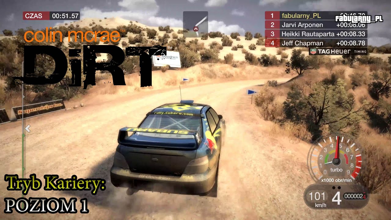 COLIN MCRAE RALLY: DIRT (2007) - Tryb Kariery: POZIOM 1 (ULTRA 4K) - YouTube
